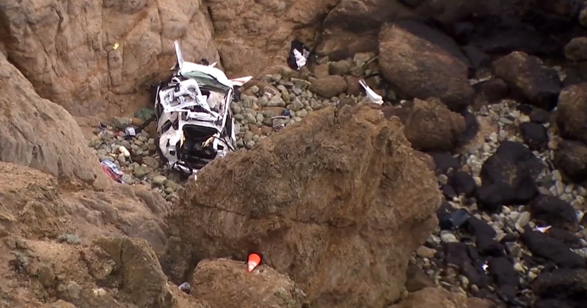 Four survive 250-foot plunge off Californian cliff in Tesla