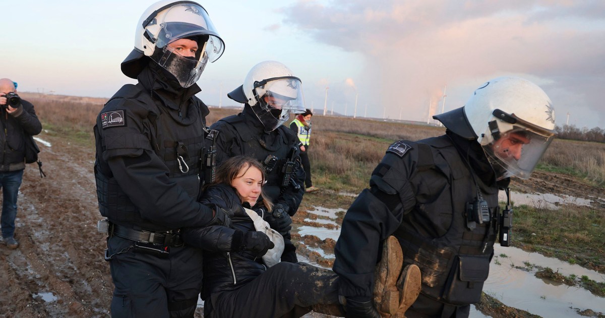Watch: Greta Thunberg detained during coal mine protest