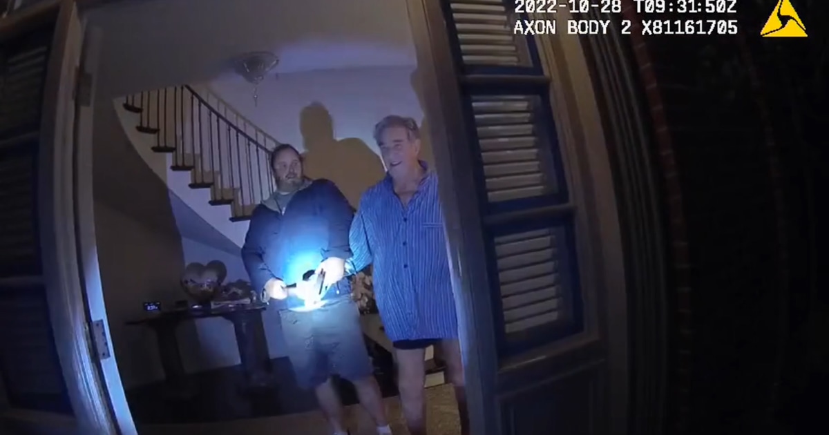 Bodycam Video Shows Moment Paul Pelosi Is Attacked With Hammer