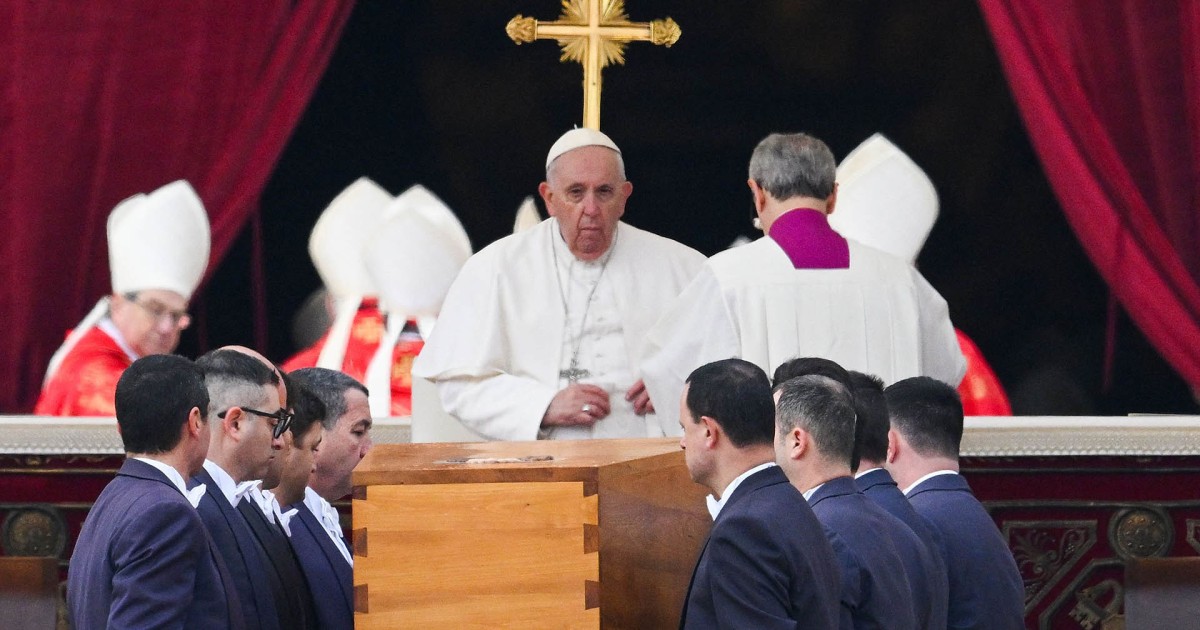 Pope Francis honors Benedict XVI at funeral Mass