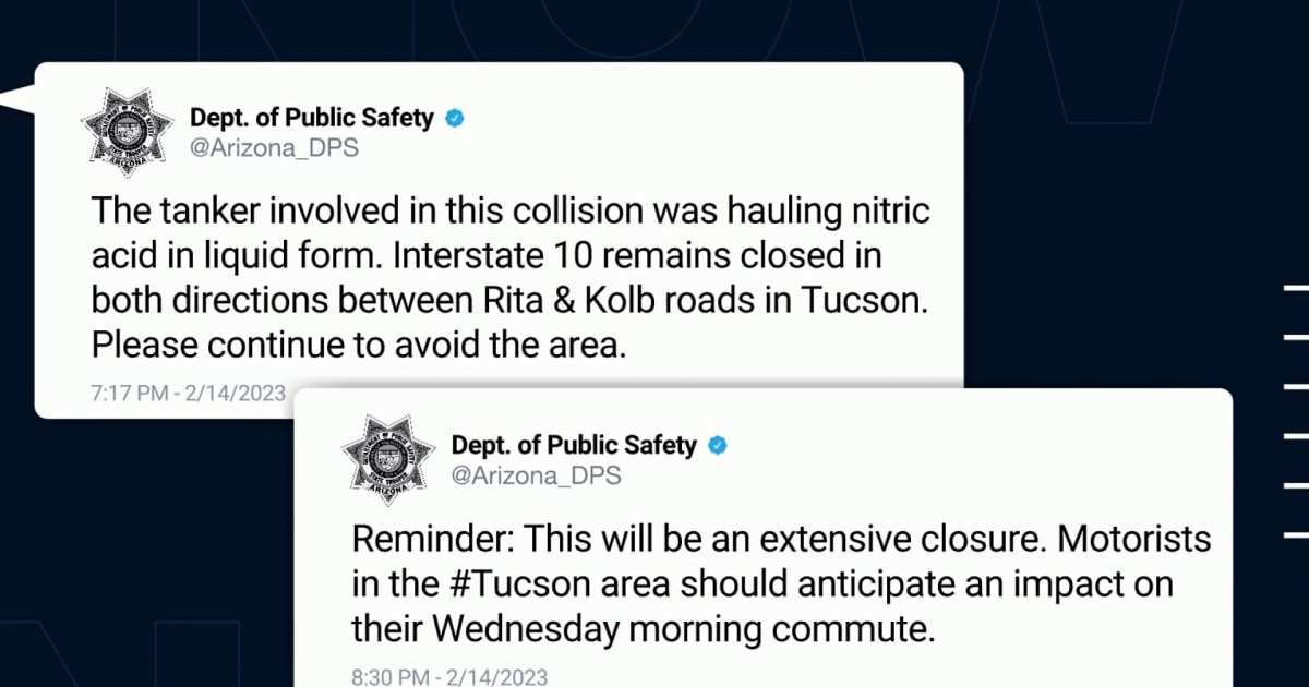 Truck carrying nitric acid crashes on Arizona interstate