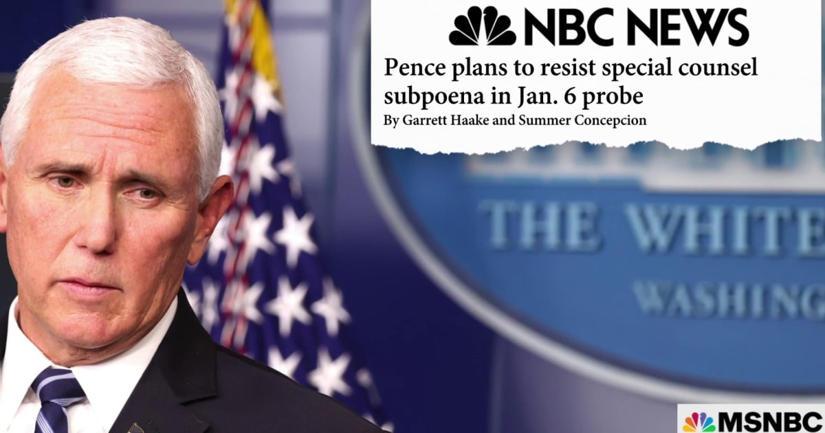 Mike Pence planning to challenge subpoena from special counsel Jack ...