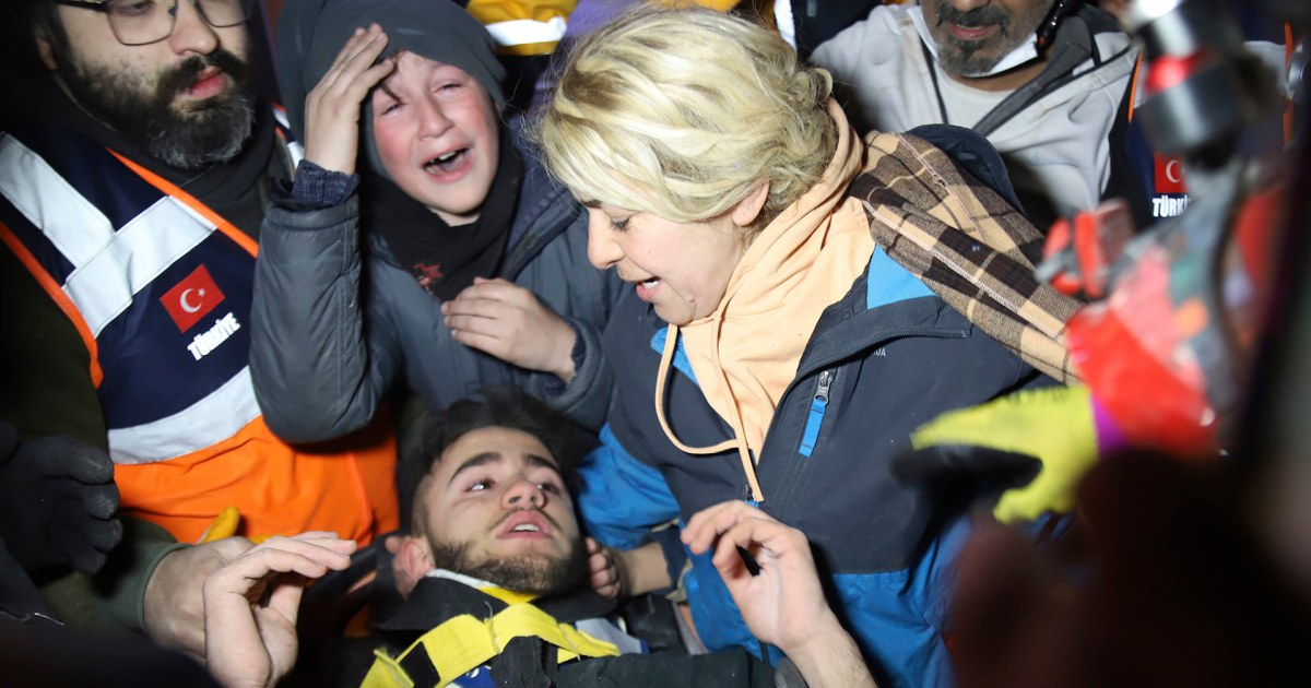 Tearful mom reunited with son rescued from collapsed building in Turkey