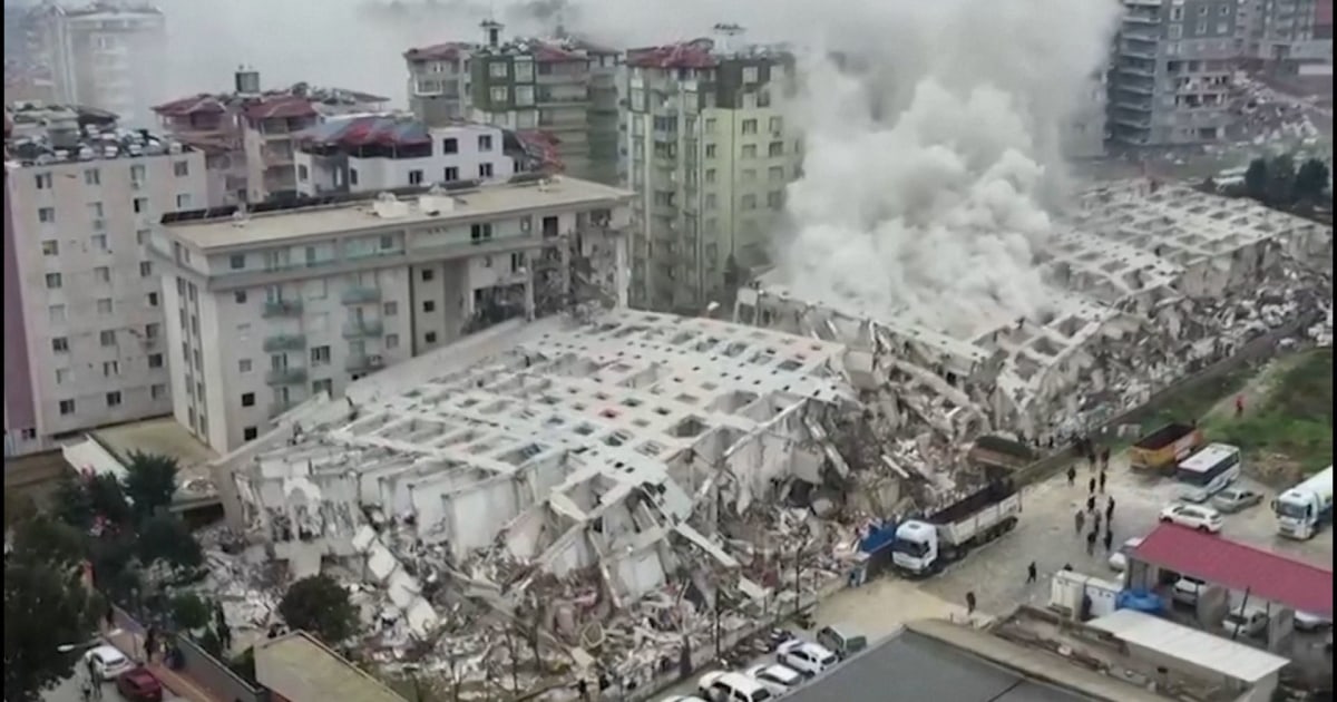Drone video shows massive destruction in southern Turkey after ...