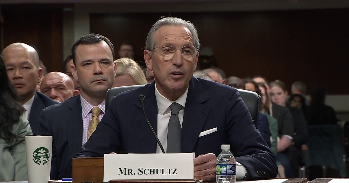 Starbucks CEO delivers opening statement at Senate hearing