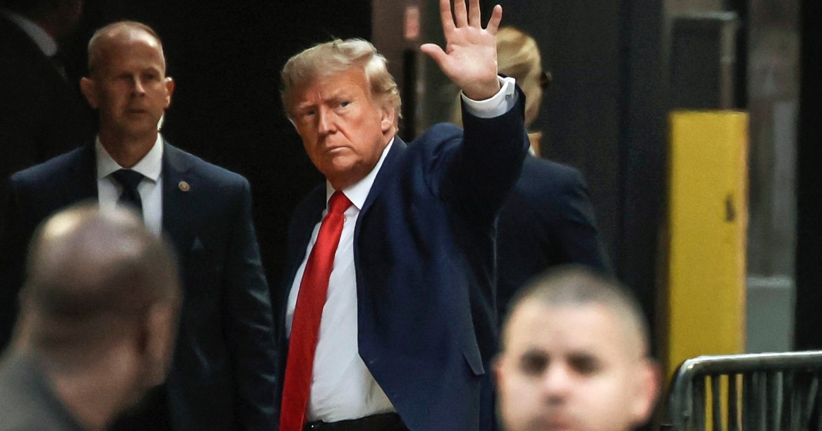 Trump arrives at Trump Tower in NYC ahead of arraignment