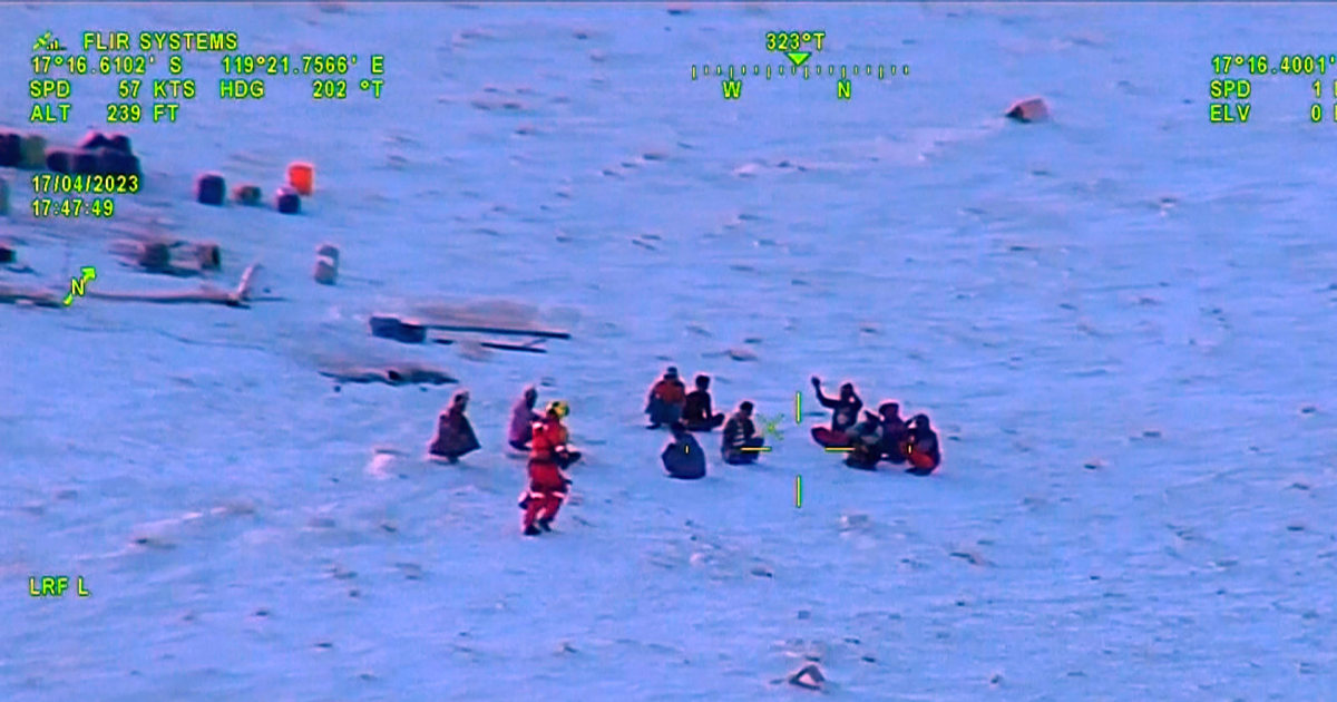 Fishermen rescued after being stranded for six days on a barren island