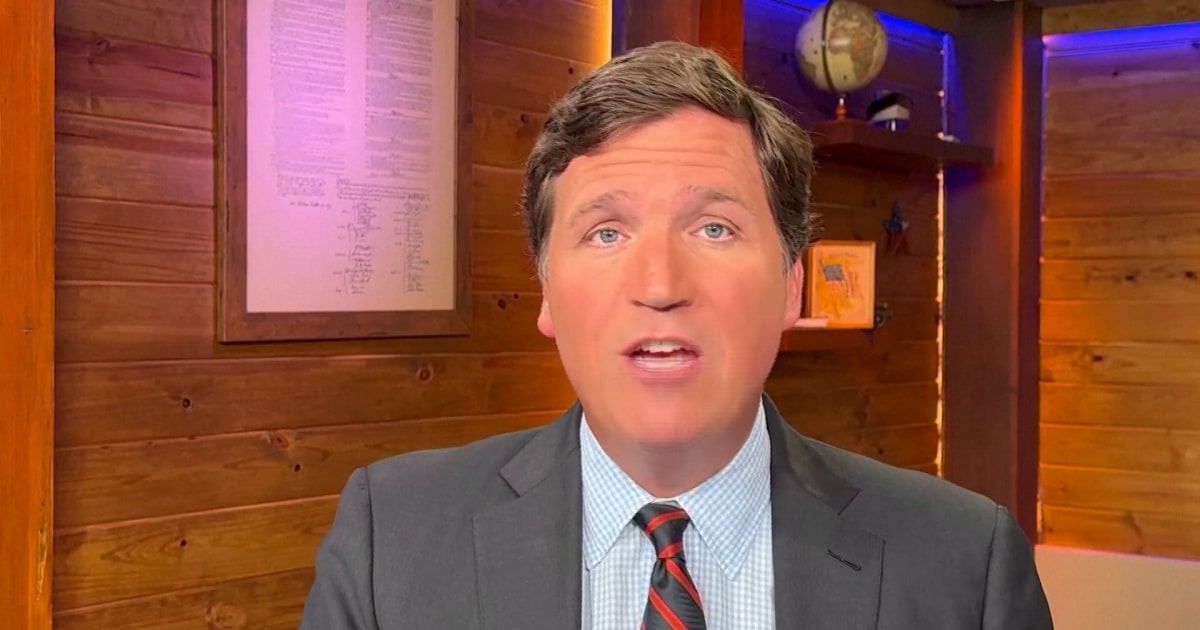 Tucker Carlson targets U.S. media, political system in videotaped message