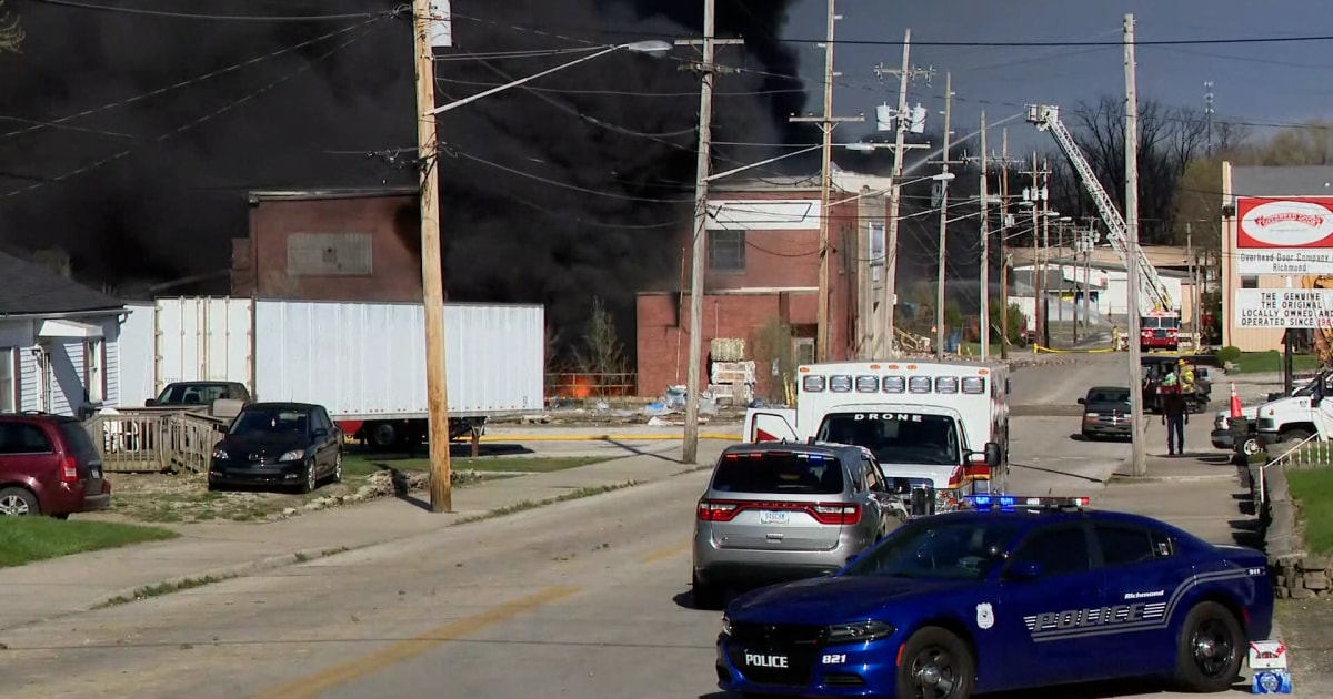 Crews battling fire at Indiana plastics recycling plant