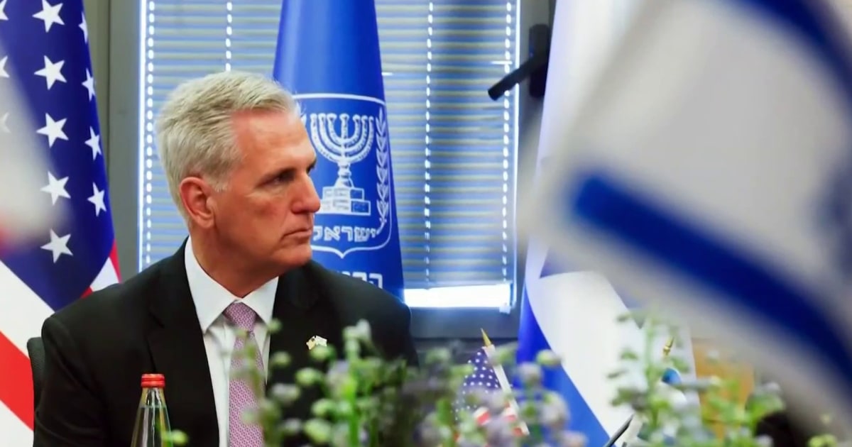 House Speaker McCarthy to address Israel’s parliament