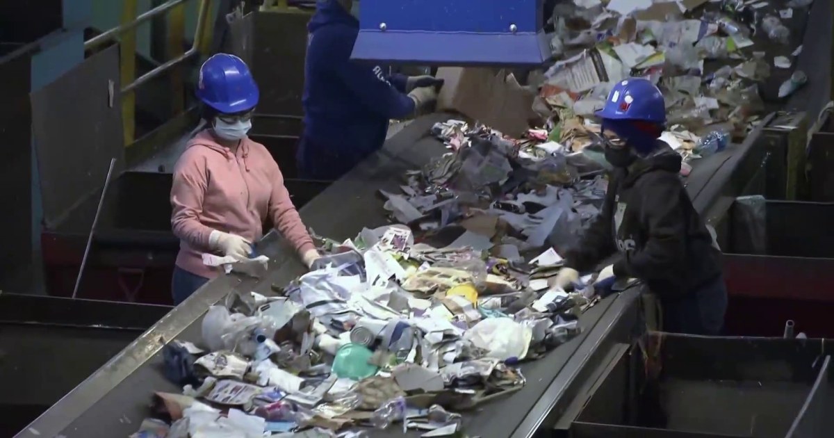 Artificial intelligence helping recycling center sort waste
