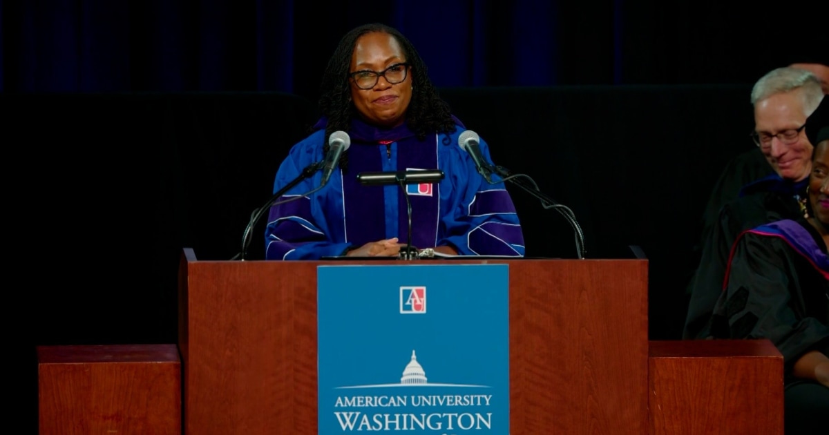 Justice Jackson shares lessons from 'Survivor' with law graduates