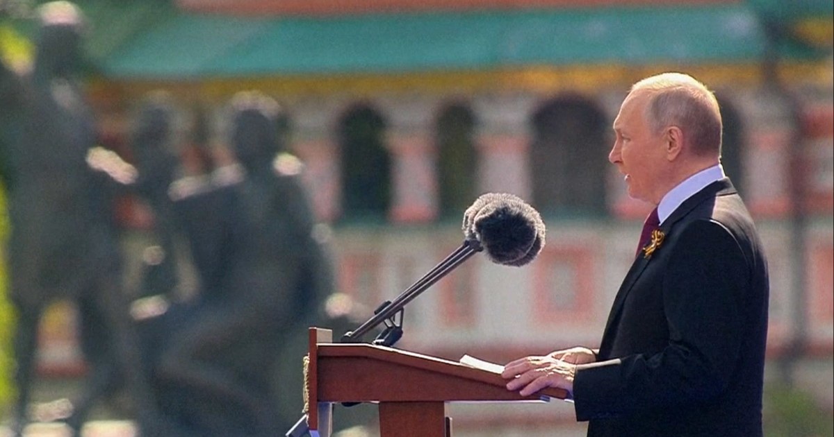Putin delivers speech ahead of Russia's Victory Day parade in Red Square