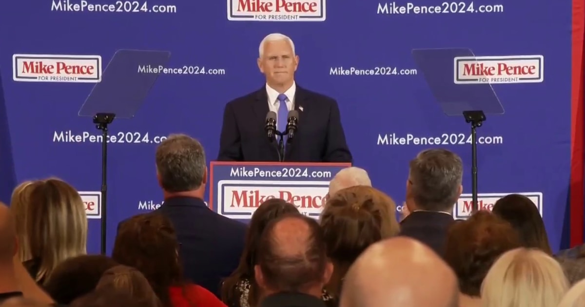 Pence launches 2024 presidential campaign