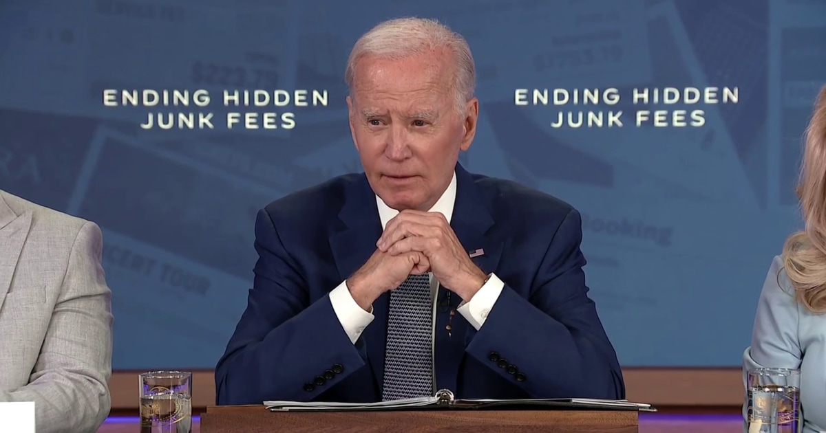 Biden praises companies ending hidden fees with upfront pricing