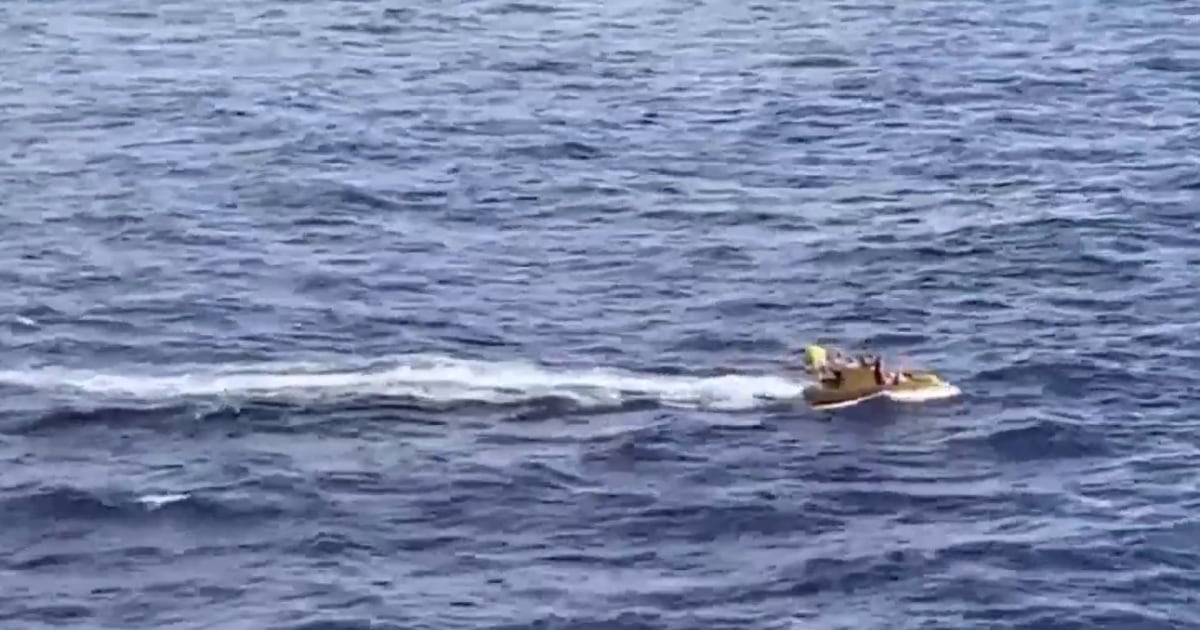 Woman rescued after falling off cruise ship