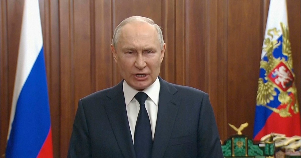 Full speech: Putin defiant in address to Russia after attempted armed ...