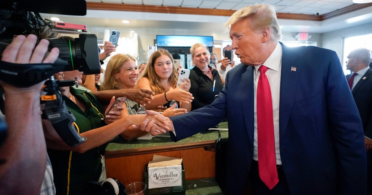 Trump visits supporters at Cuban restaurant after pleading not guilty
