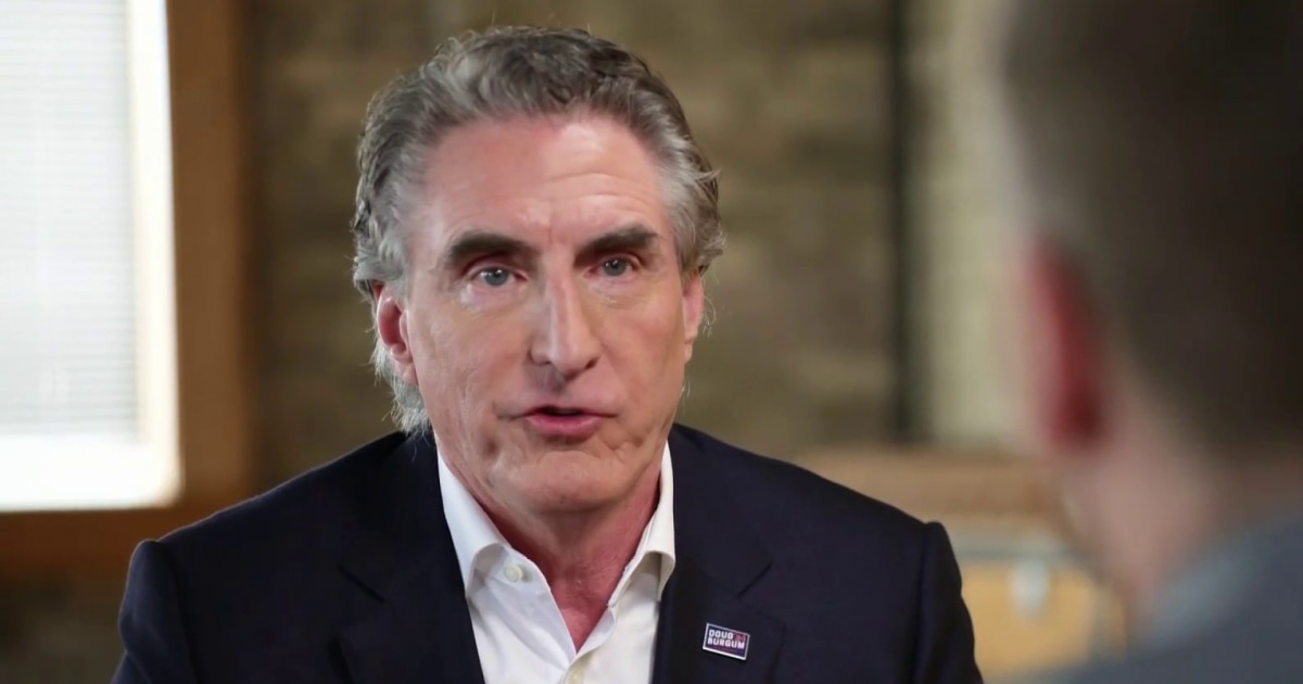 Burgum says he wouldn’t do business with Trump
