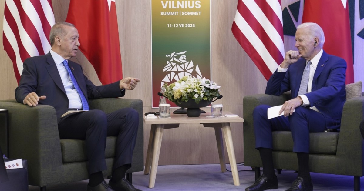 Biden meets with Turkish President Erdoğan at the NATO summit
