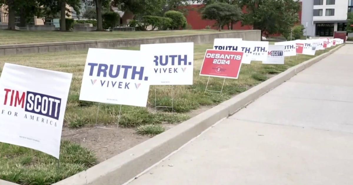 GOP presidential candidates in Iowa six months ahead of first caucus