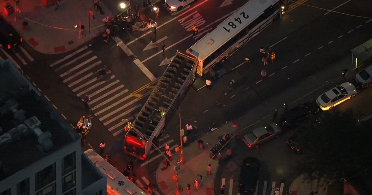 Dozens transported to hospitals after two buses collide in NYC