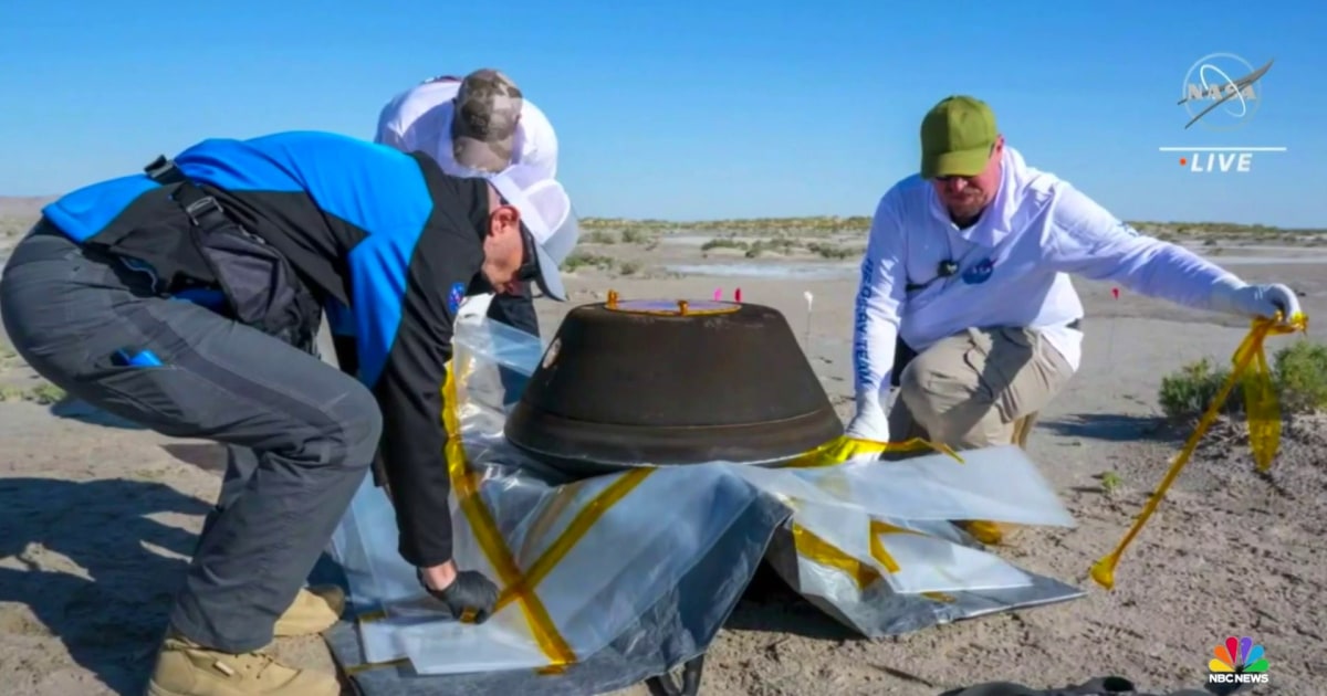 In historic mission, NASA space capsule returns carrying asteroid sample