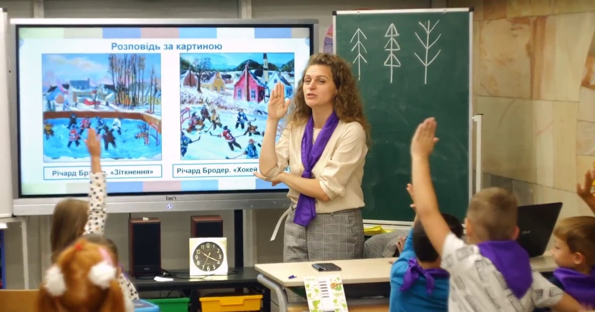 Ukrainian children go to school in subway stations as Russian forces ...