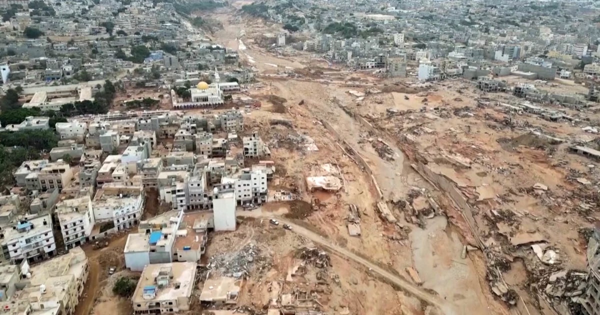 Drone video shows full extent of destruction in Derna, Libya