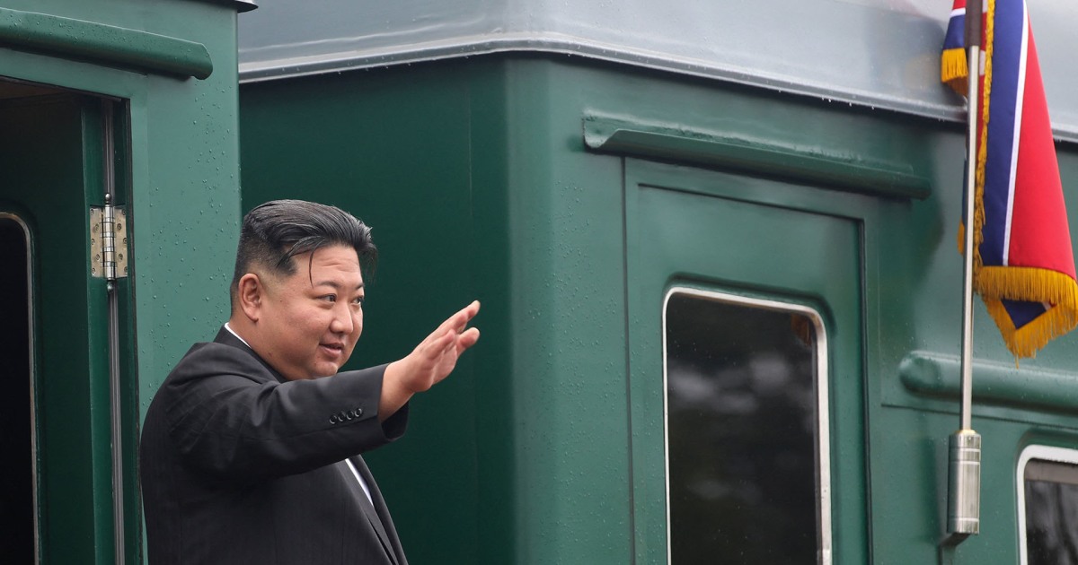 North Korean leader Kim Jong Un departs on armored train after Russia visit
