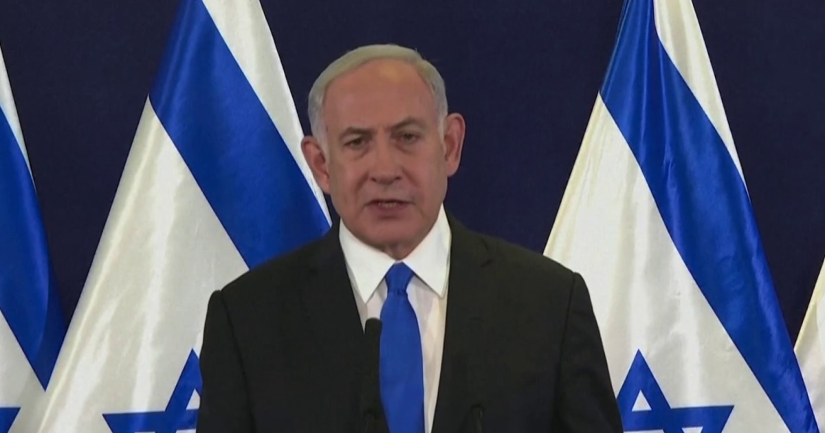 Netanyahu addresses war with Hamas in Israel
