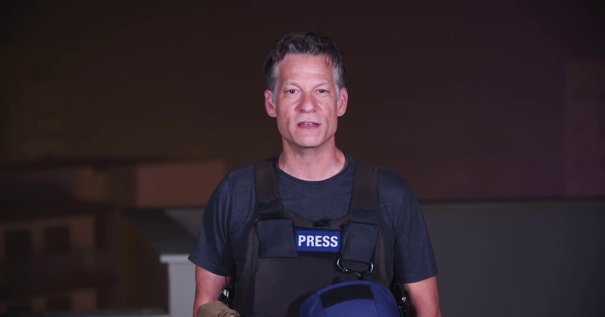 Israeli artillery fire heard as Richard Engel reports near Gaza border