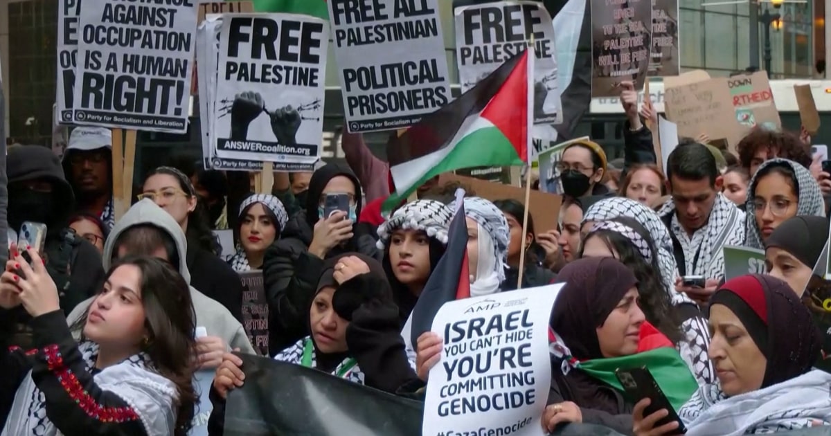 Noisy Protest In Chicago To Support Palestinians