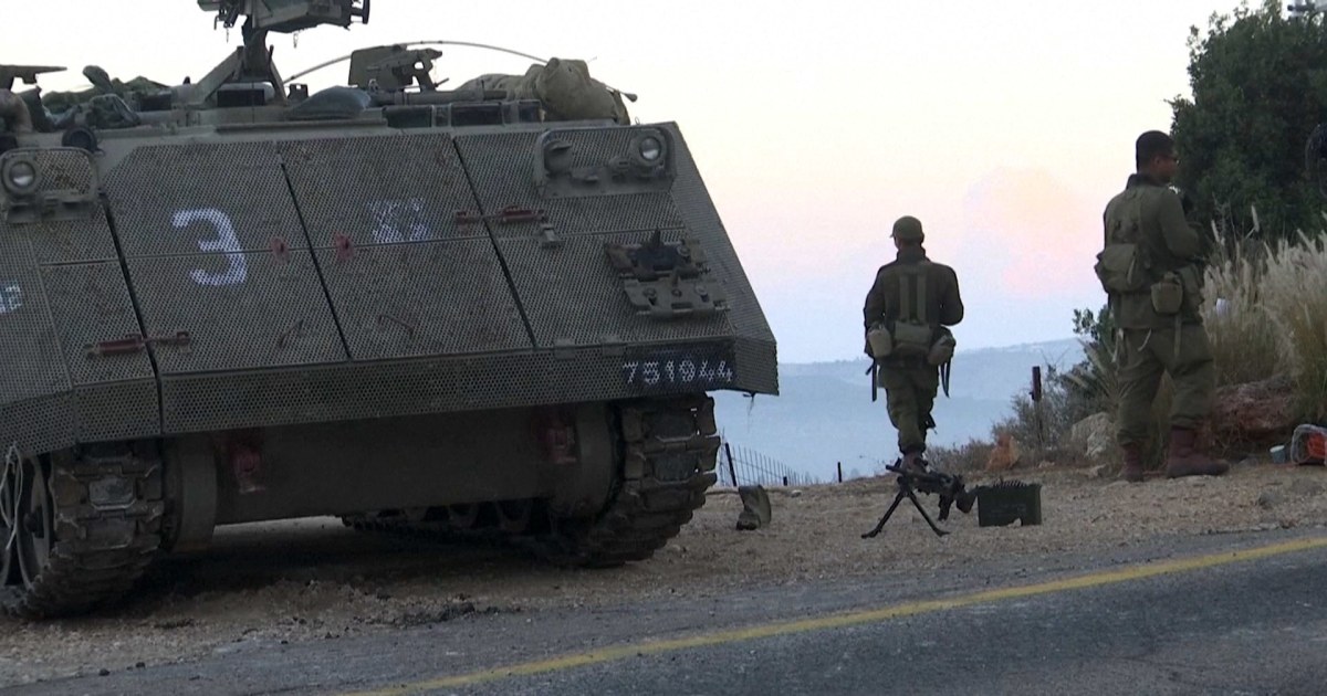 Israeli military deployed and ready on Lebanese border