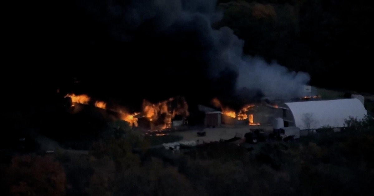 Fire burns through longtime Pennsylvania dairy farm