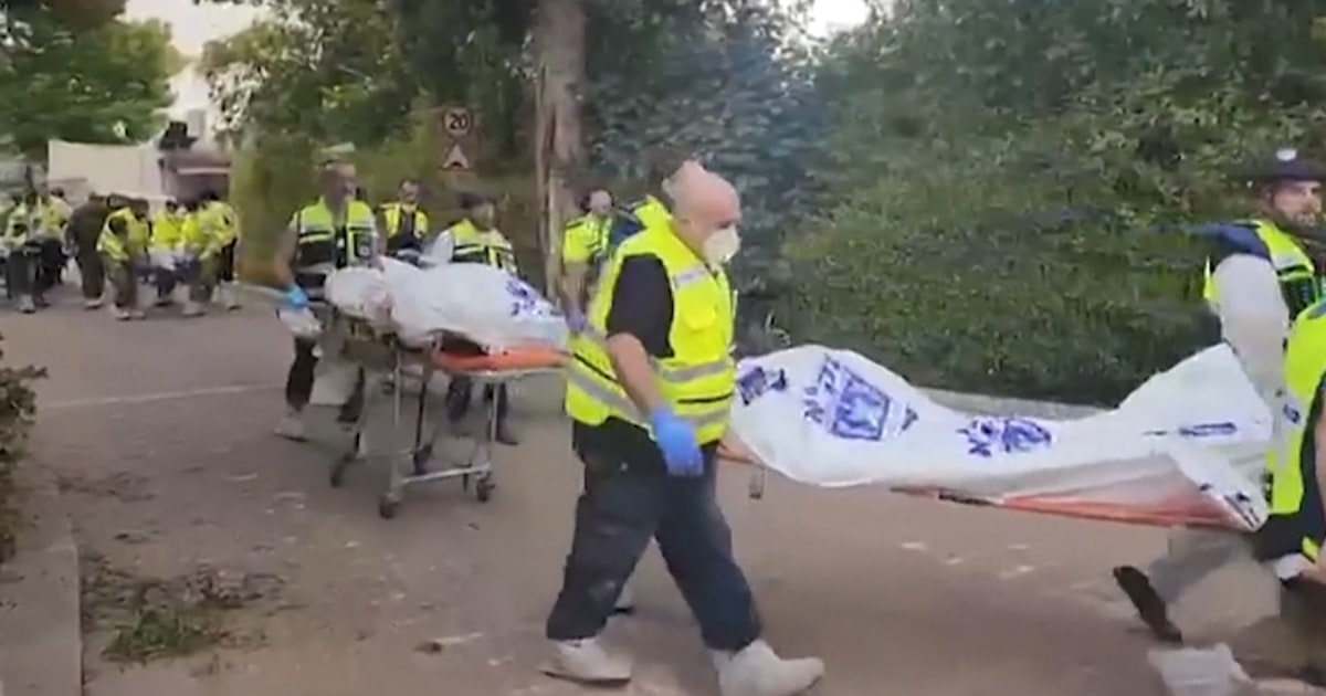 Video shows aftermath of fighting at kibbutz during Hamas attack