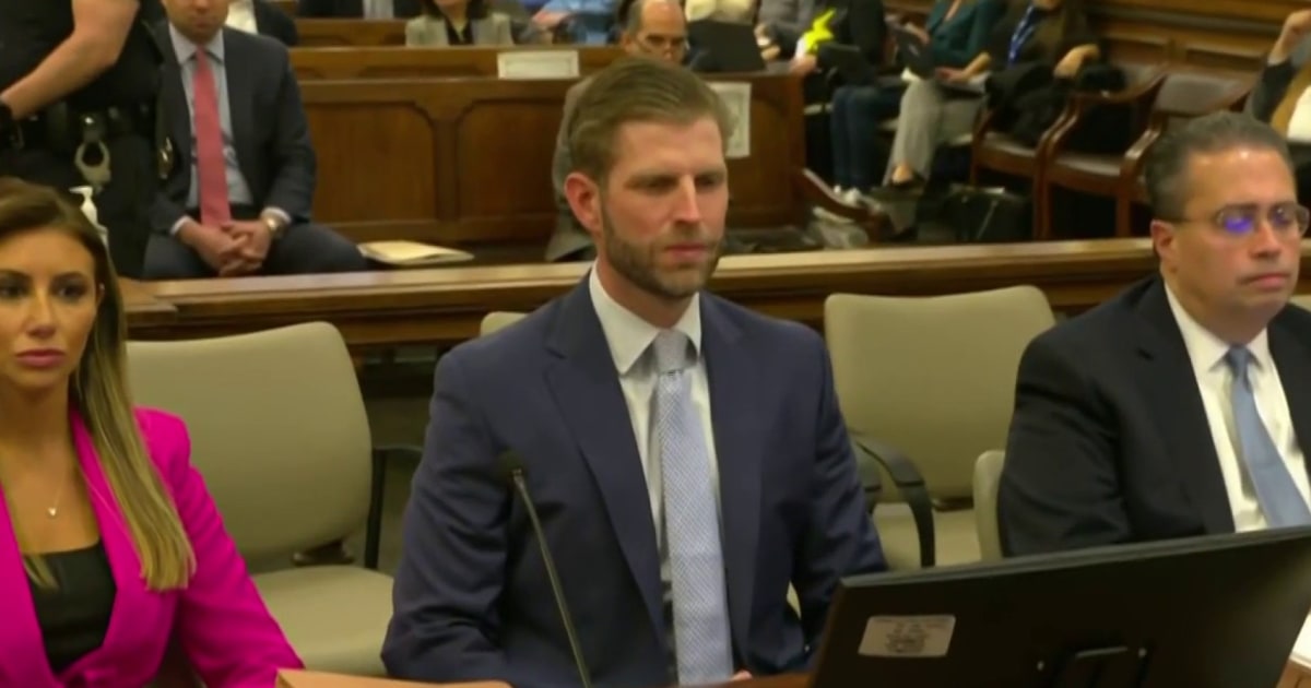 Eric Trump finishes testimony in New York civil fraud trial
