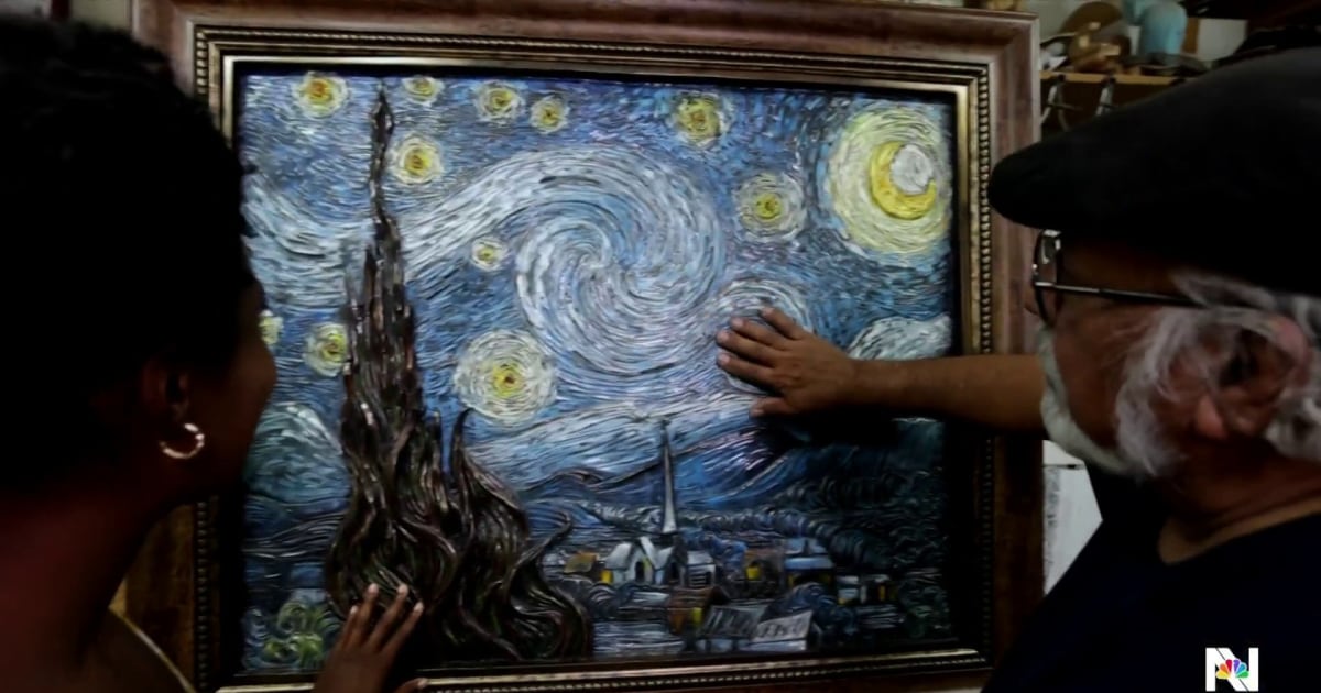 Art exhibit allows the blind and visually impaired to experience iconic ...