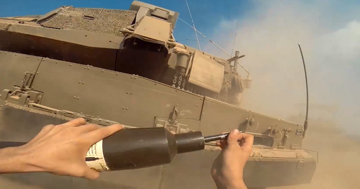 Hamas video shows 'fighter using IED to attack Israeli tank inside Gaza'