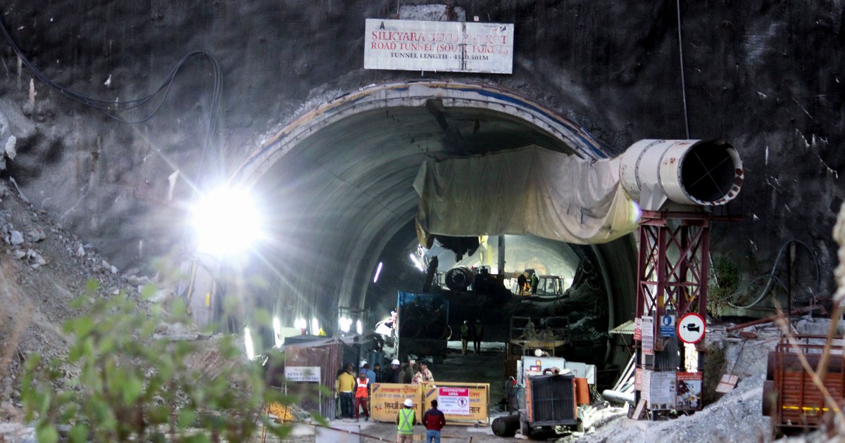 Efforts to free construction workers trapped by Indian tunnel collapse