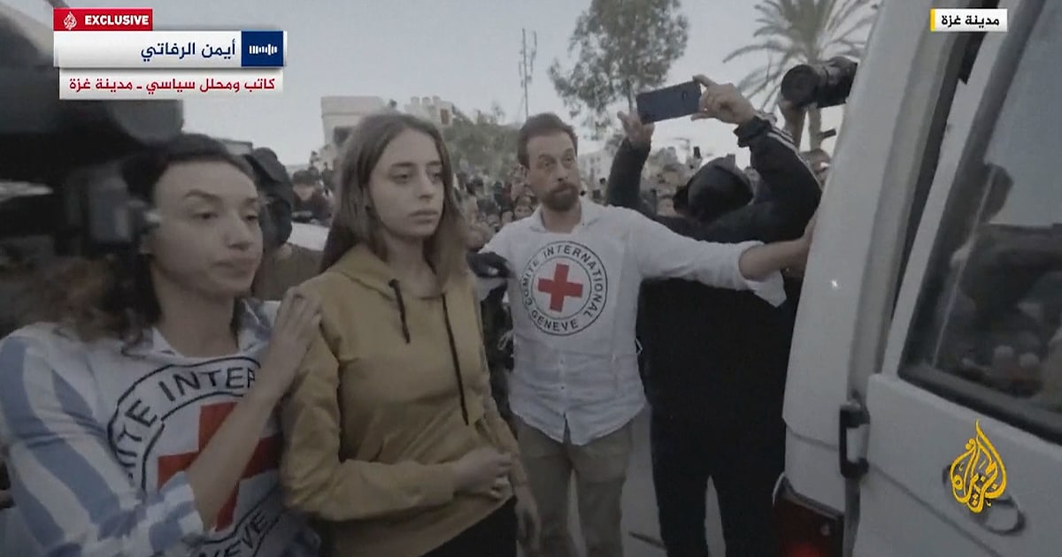 Hamas releases two more hostages to Red Cross in Gaza