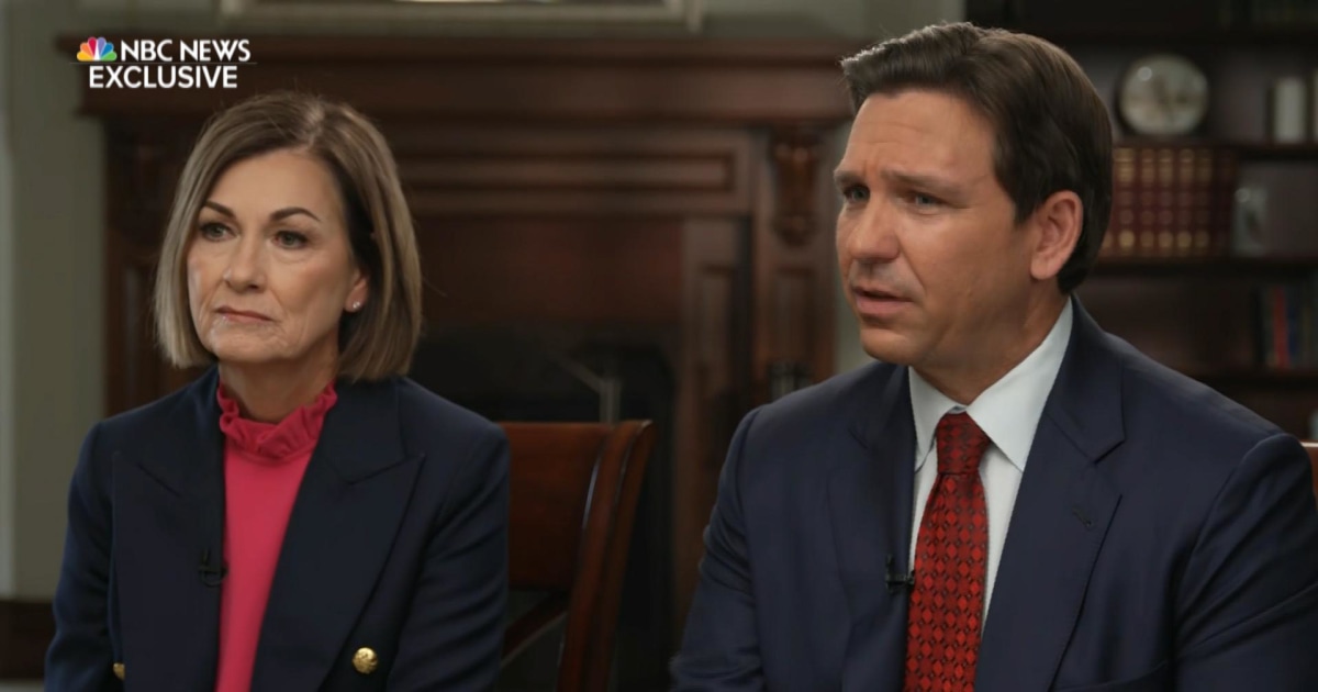 Iowa Gov. Kim Reynolds endorses Gov. Ron DeSantis for president: Trump ...