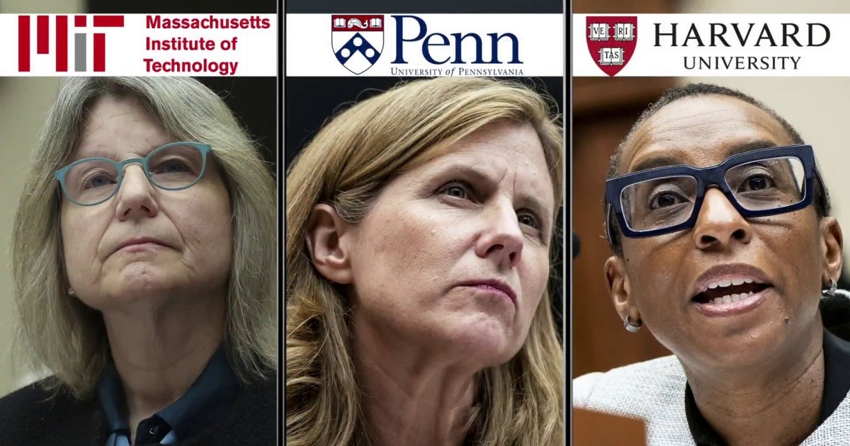 Presidents of MIT, UPenn and Harvard testify on Capitol Hill over rise ...