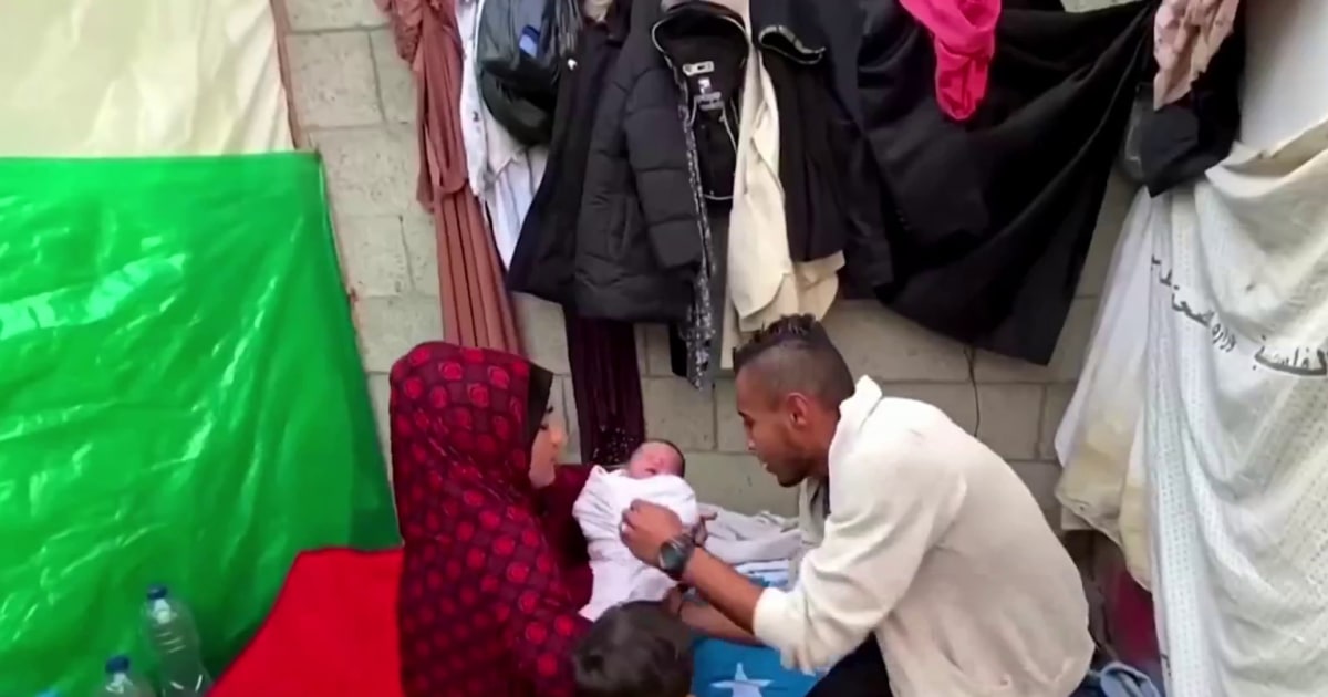 Woman and newborn in Gaza displaced as Israel-Hamas war continues