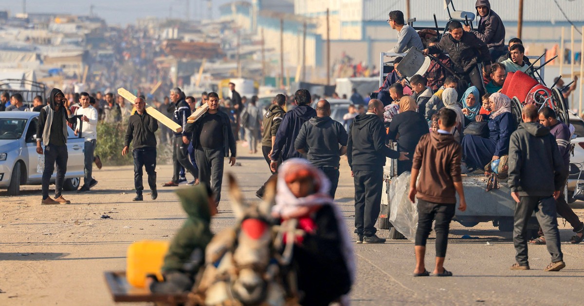 Displaced Gazans flee south to Rafah as Israel orders evacuations
