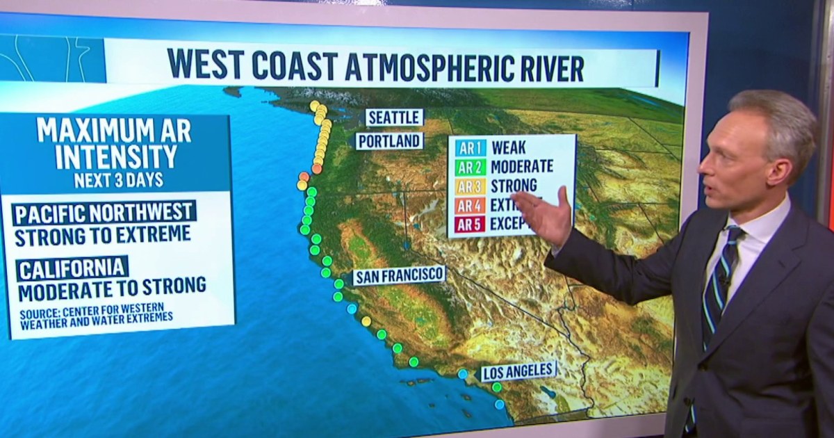 Millions under flood alerts as two atmospheric rivers to hit West Coast