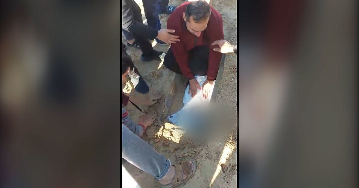 Gazan father Ahmad Rouqa left alone as he buries baby daughter Tala in ...