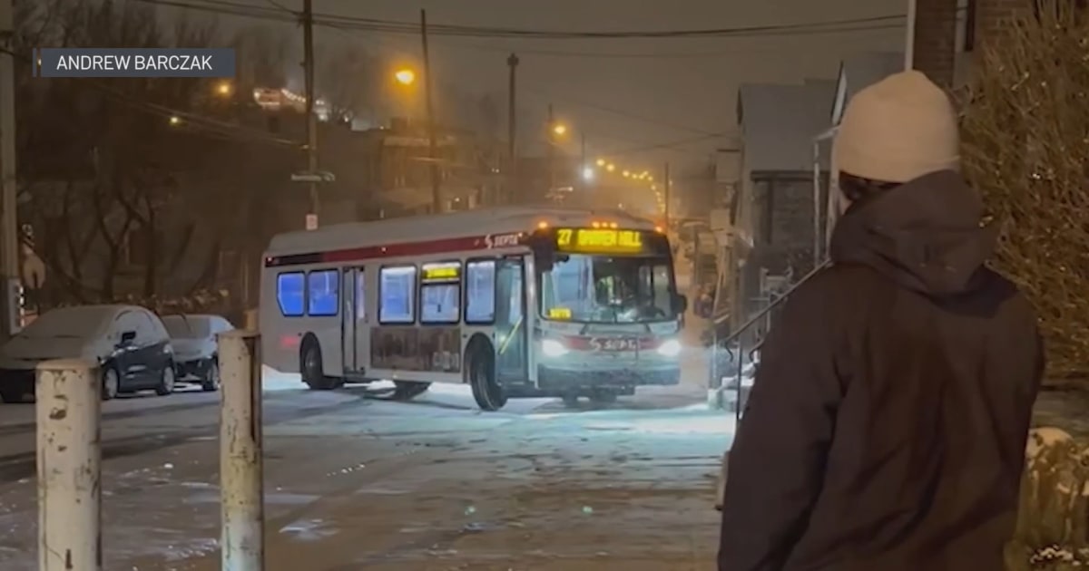 Video shows bus slide on ice and crash