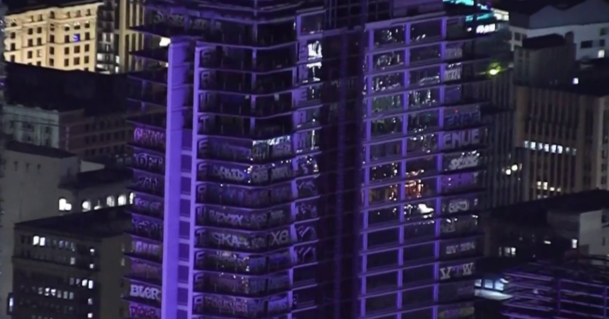 LA mayor warns of dangerous stunts after man appears to jump off skyscraper