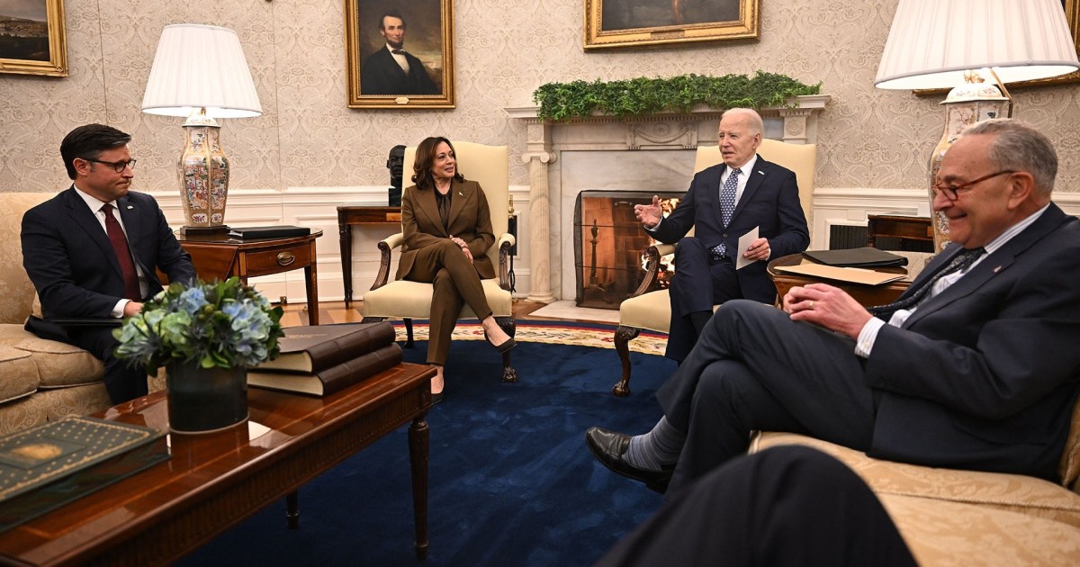 Biden meets with congressional leaders at the White House